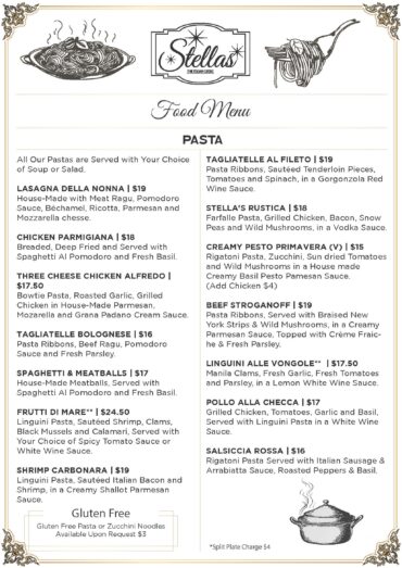 Diner Menu – Stellason25th