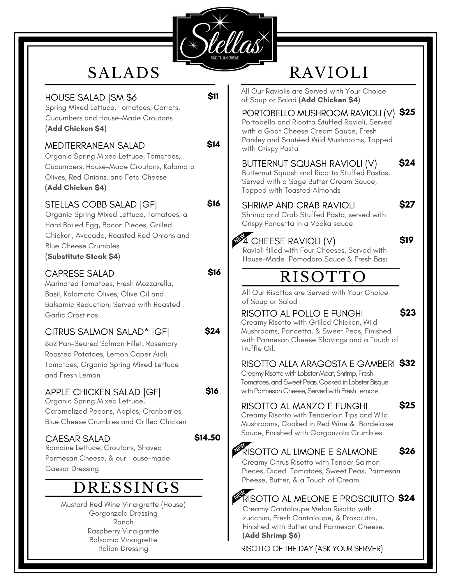 Diner Menu – Stellason25th